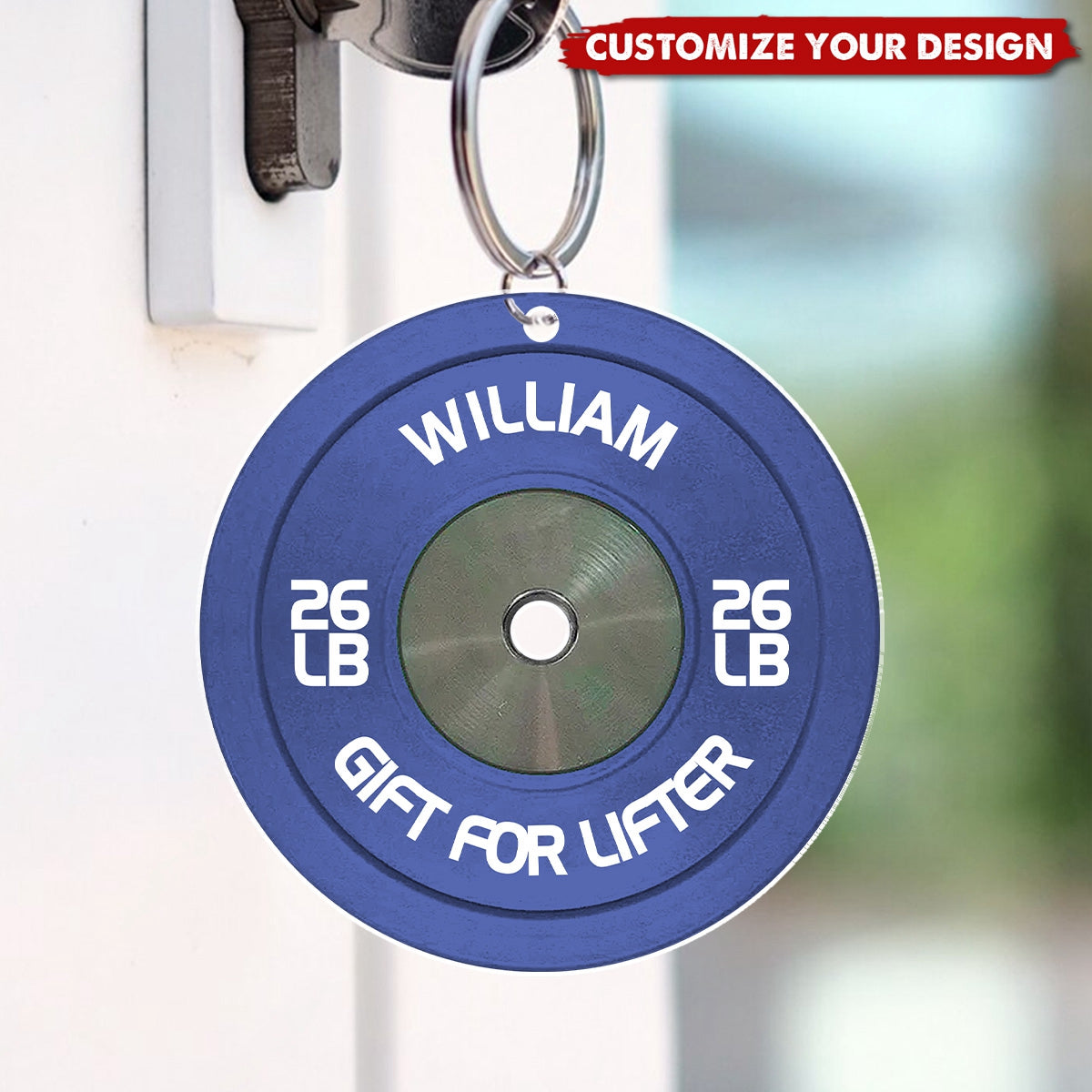 Weight Plate Bumper Plate - Personalized Acrylic Keychain, Gift For ...