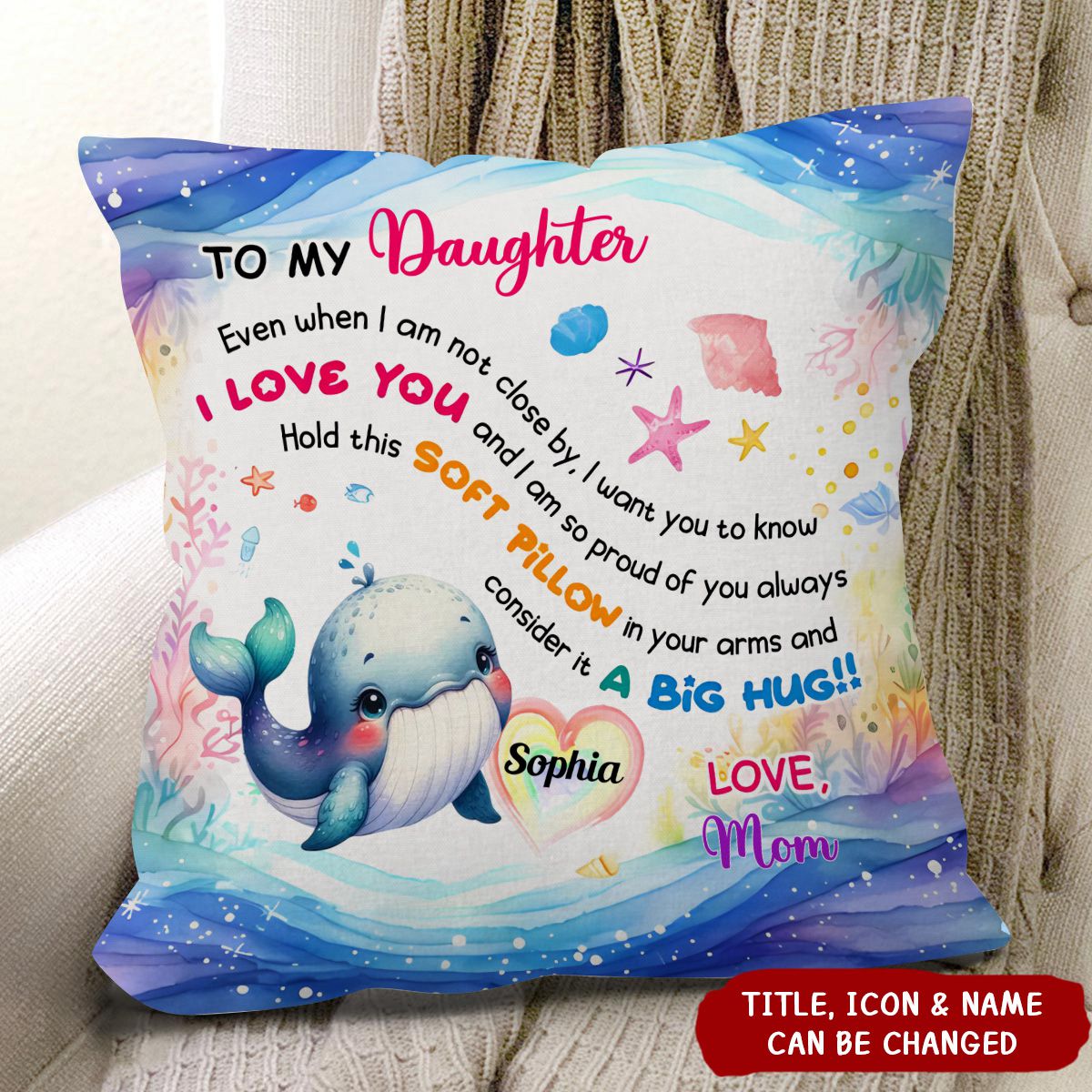 Personalized Kids I Am So Proud Of You Sea Animals Pillow designed by ...