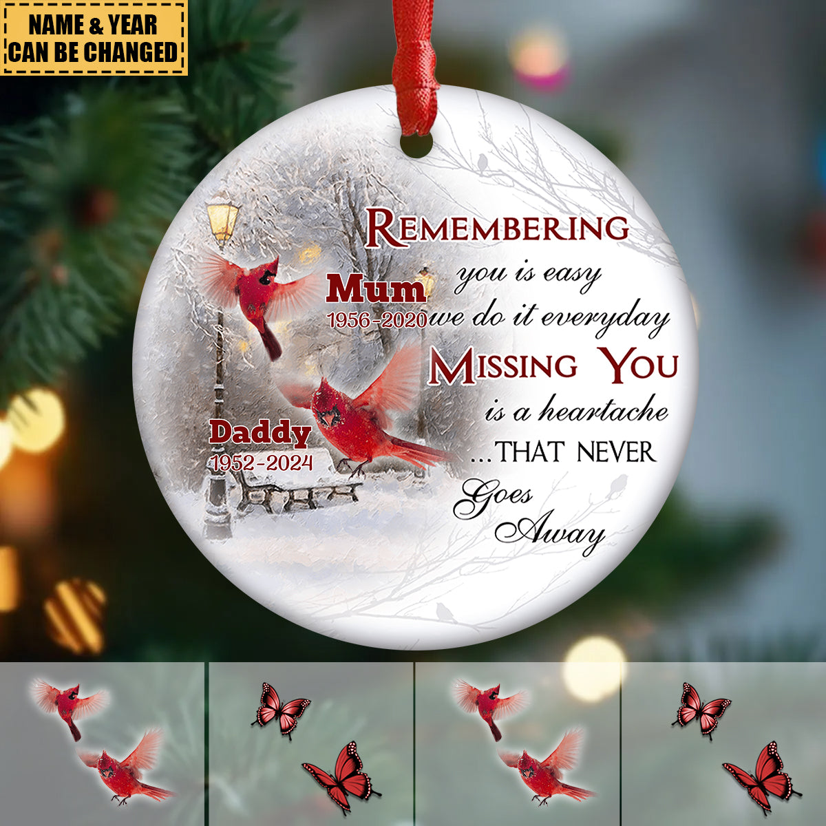 Missing You Is A Heartache - Personalized Ceramic Ornament, Memorial ...
