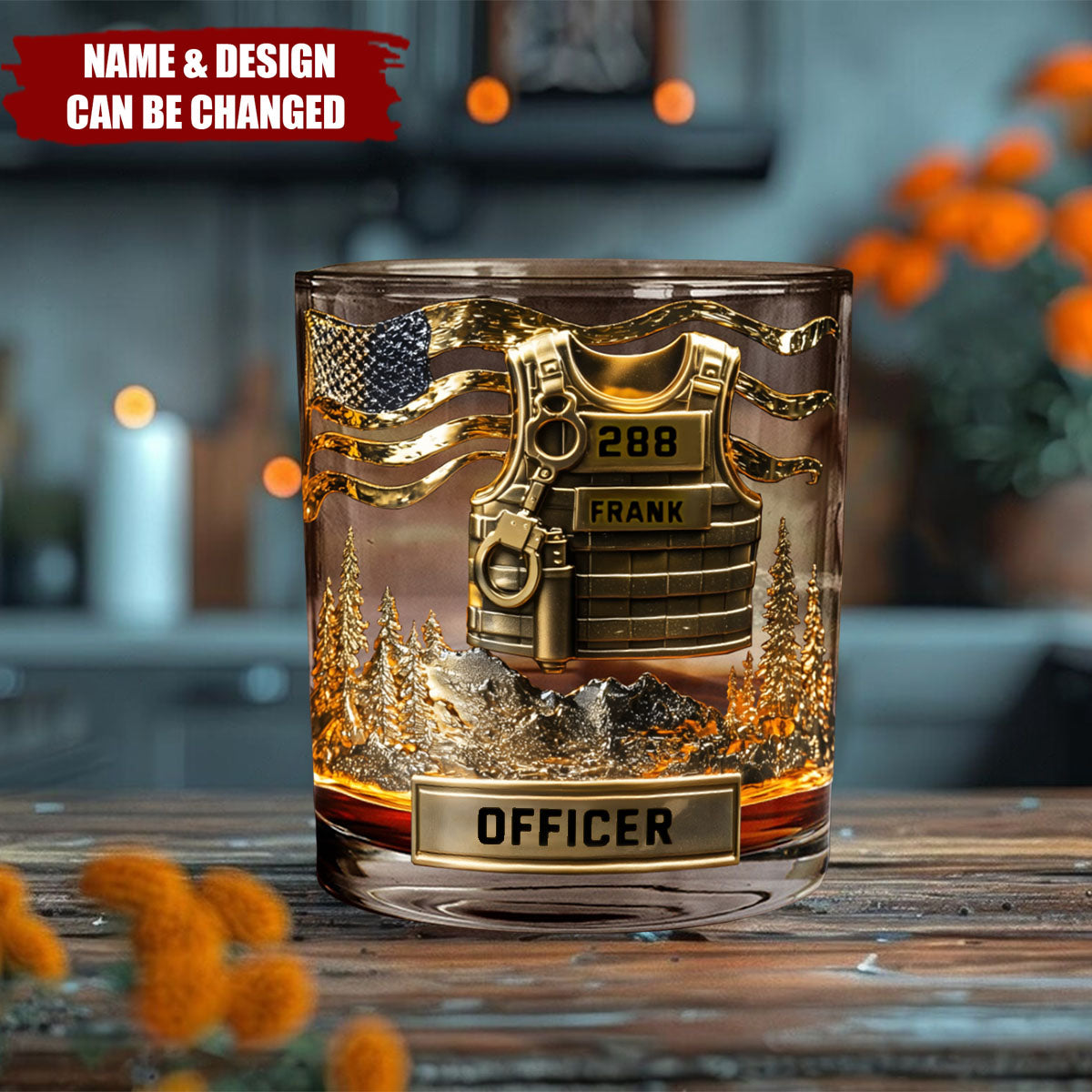 Serve And Protect - Personalized Police Officer Whiskey Glass designed ...