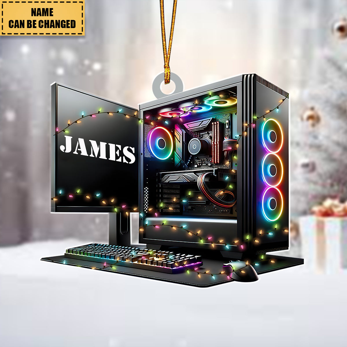 Custom Gaming Computer Christmas Ornament - Loved Gaming Computer ...