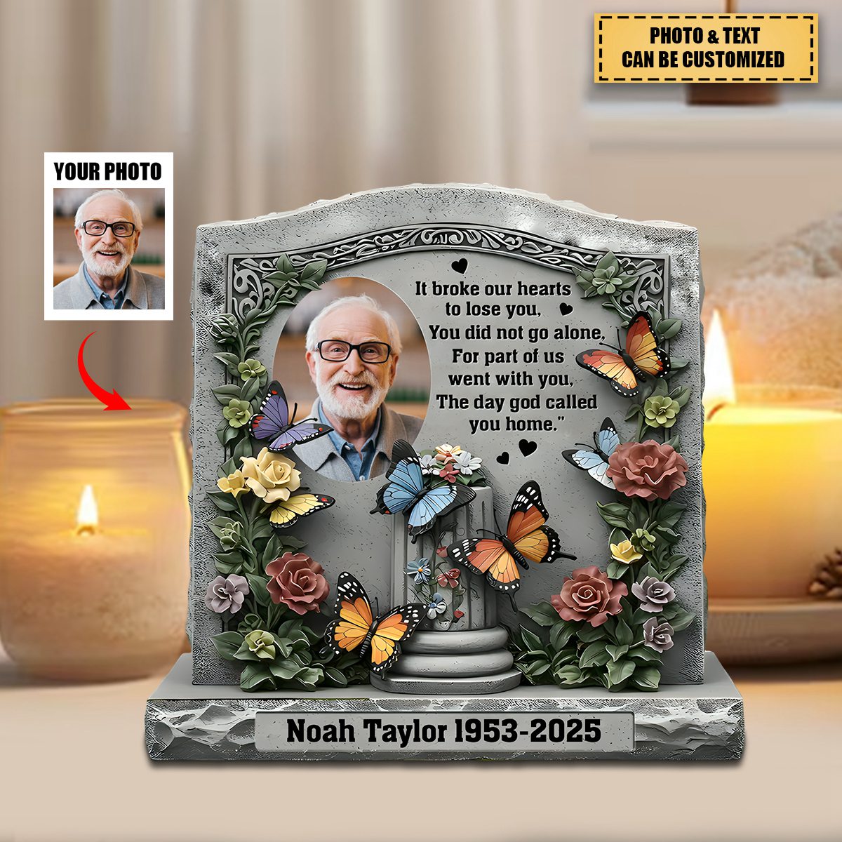 The Day God Called You Home - Personalized Memorial Acrylic Plaque ...