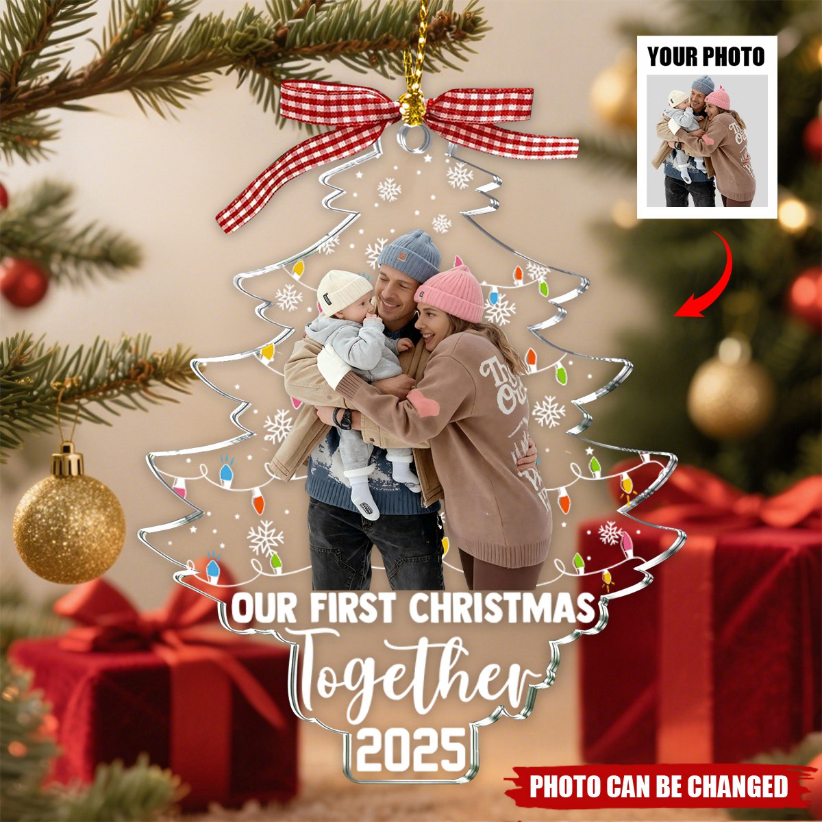 Our First Christmas Together 2025 - Personalized Family Photo Acrylic ...