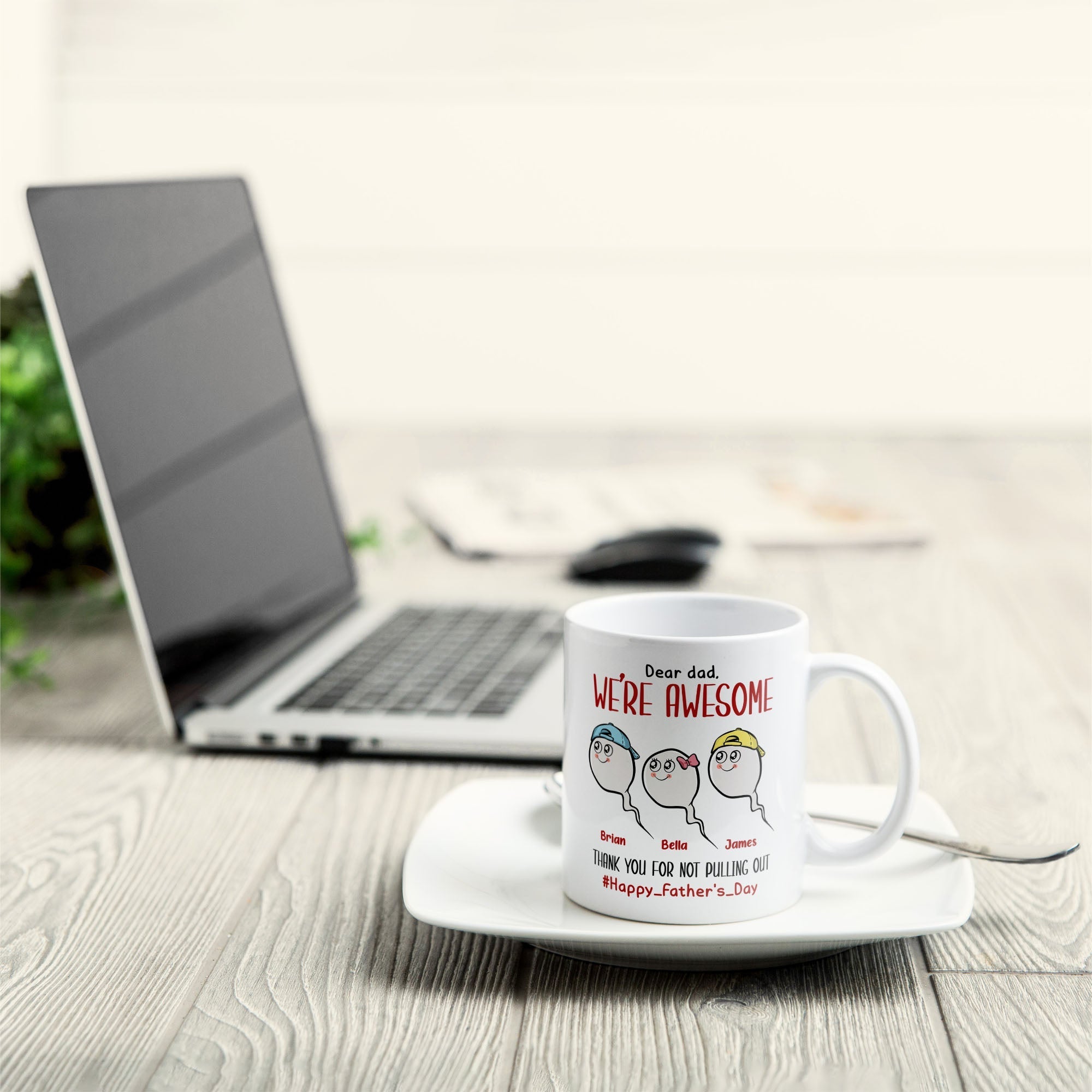 Thank You For Not Pulling Out - Personalized Mug designed by ...